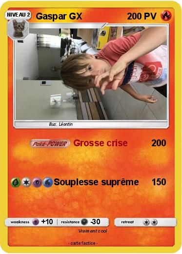 Pokémon Gaspar GX - Grosse crise - Ma carte Pokémon