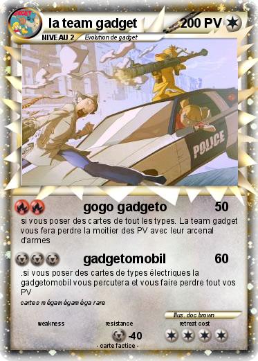 Pokémon la team gadget - gogo gadgeto - Ma carte Pokémon