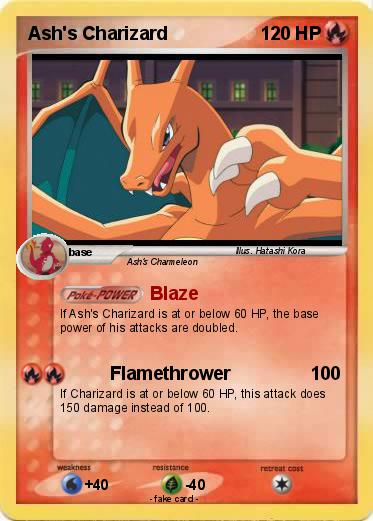 Pokémon Ash s Charizard 77 77 - Blaze - My Pokemon Card