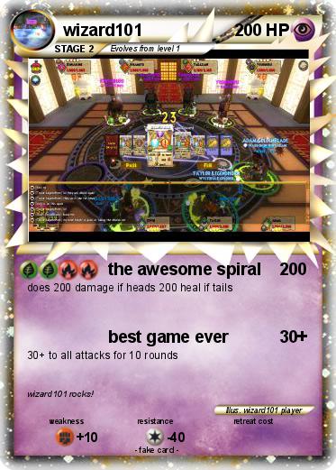 Pokémon wizard101 20 20 - the awesome spiral - My Pokemon Card