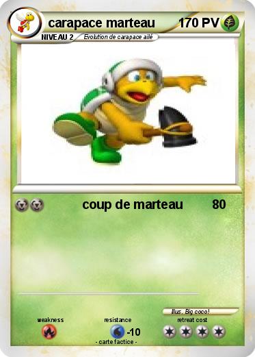 Pokémon carapace marteau - coup de marteau - Ma carte Pokémon