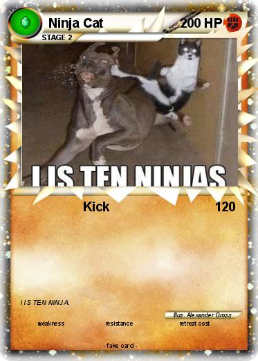 Pokémon Ninja Cat 150 150 - Kick - My Pokemon Card
