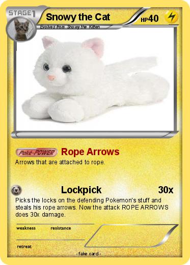 Pokémon Snowy the Cat 1 1 - Rope Arrows - My Pokemon Card