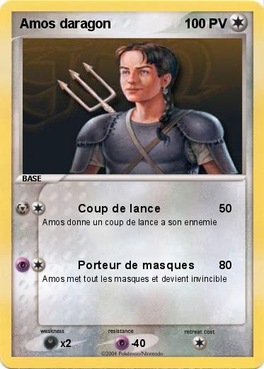 Pokémon Amos daragon - Coup de lance - Ma carte Pokémon