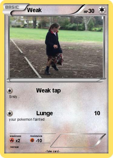 Pokémon Weak 103 103 - Weak tap - My Pokemon Card