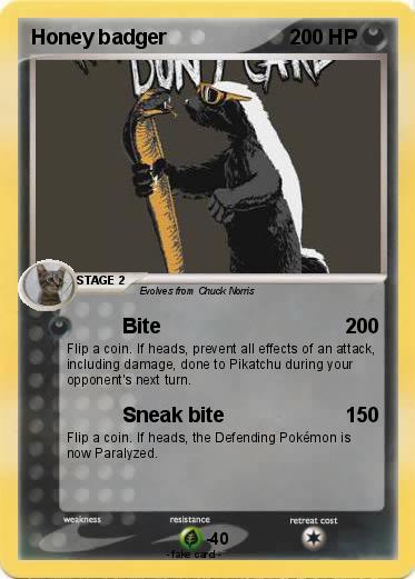 Pokémon Honey badger 96 96 - Bite - My Pokemon Card