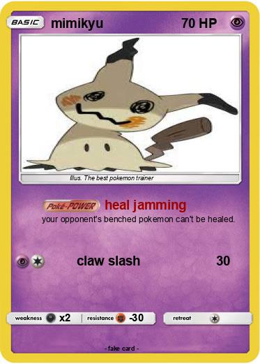 Pokémon mimikyu 267 267 - heal jamming - My Pokemon Card