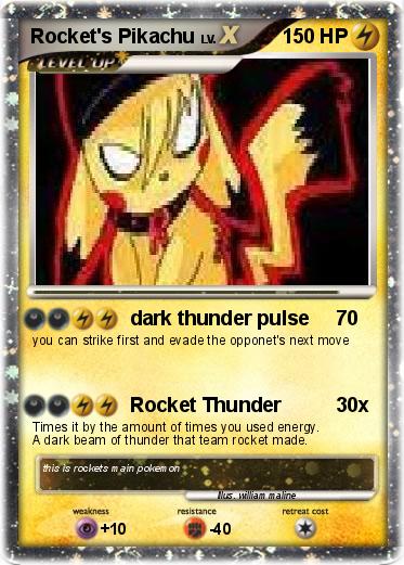 Pokémon Rocket s Pikachu - dark thunder pulse - My Pokemon Card