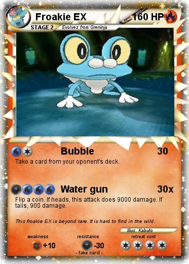 Pokémon Froakie EX 9 9 - Bubble - My Pokemon Card