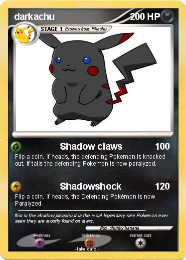 Pokémon darkachu 26 26 - Shadow claws - My Pokemon Card