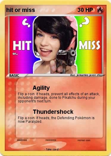 Pokémon hit or miss 22 22 - Agility - My Pokemon Card