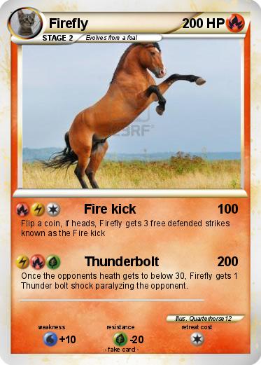 Pokémon Firefly 45 45 - Fire kick - My Pokemon Card