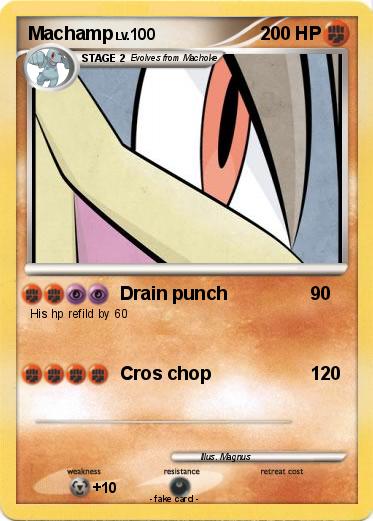 Pokémon Machamp 177 177 - Drain punch - My Pokemon Card