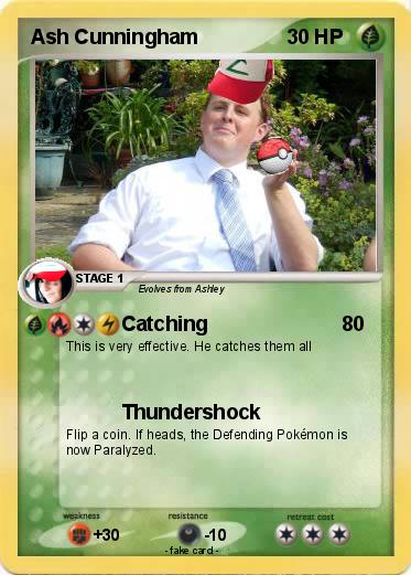 Pokémon Ash Cunningham - Catching - My Pokemon Card