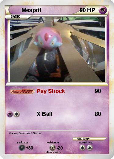 Pokémon Mesprit 142 142 - Psy Shock - My Pokemon Card