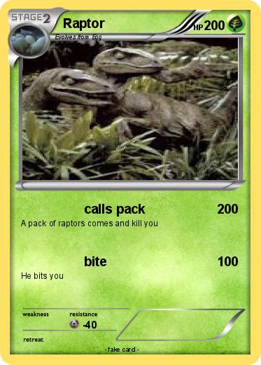 Pokémon Raptor 274 274 - calls pack - My Pokemon Card