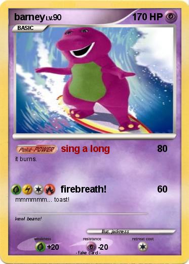 Pokémon barney 170 170 - sing a long - My Pokemon Card
