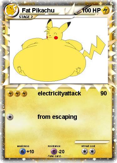 Pokémon Fat Pikachu 39 39 - electricityattack 90 - My Pokemon Card