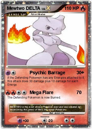 Pokémon Mewtwo DELTA - Psychic Barrage - My Pokemon Card