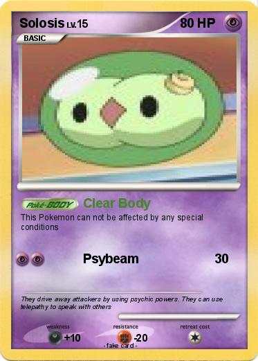 Pokémon Solosis 22 22 - Clear Body - My Pokemon Card