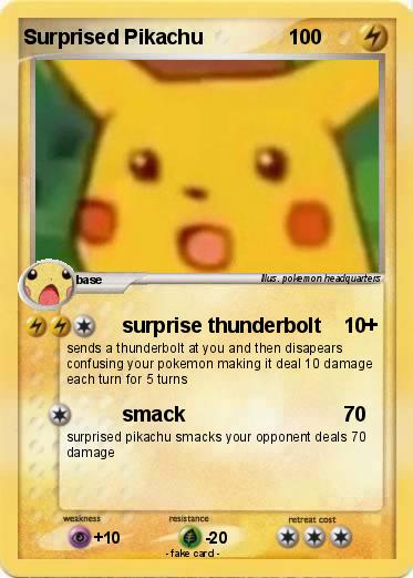 Pokémon Surprised Pikachu 30 30 - surprise thunderbolt - My Pokemon Card