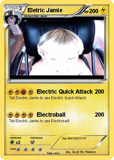 Pokémon Eletric Jamie - Electric Quick Attack - My Pokemon Card