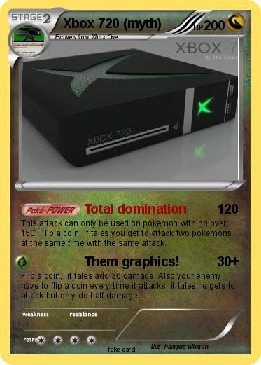 Pokémon Xbox 720 myth - Total domination - My Pokemon Card