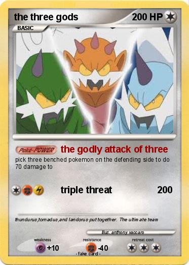 Pokémon the three gods - the godly attack of three - My Pokemon Card