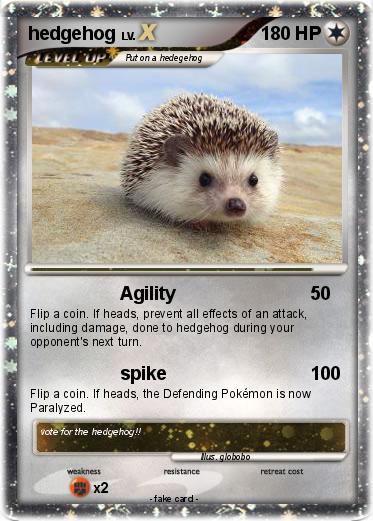 Pokémon hedgehog 75 75 - Agility - My Pokemon Card