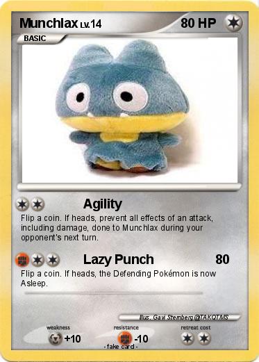 Pokémon Munchlax 39 39 - Agility - My Pokemon Card