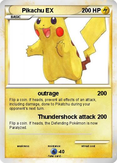 Pokémon Pikachu EX 194 194 - outrage - My Pokemon Card