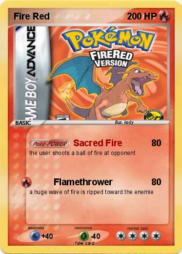 Pokémon Fire Red 3 3 - Sacred Fire - My Pokemon Card