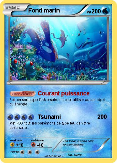 Pokémon Fond marin 1 1 - Courant puissance - Ma carte Pokémon