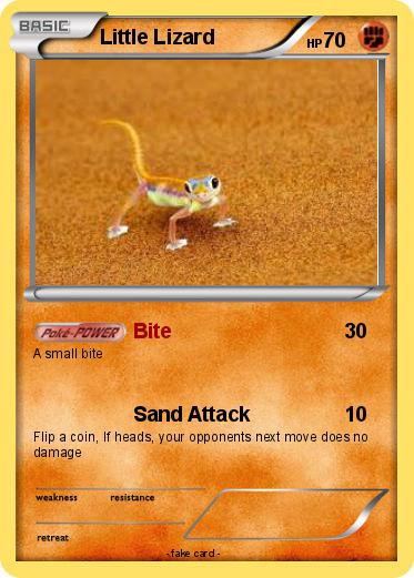 Pokémon Little Lizard 1 1 - Bite - My Pokemon Card
