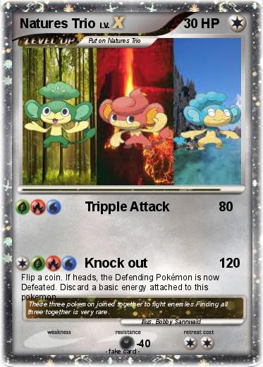 Pokémon Natures Trio - Tripple Attack - My Pokemon Card
