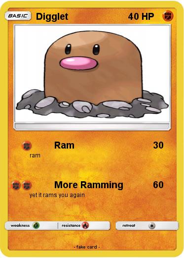 Pokémon Digglet 12 12 - Ram - My Pokemon Card