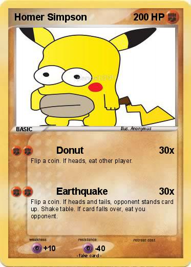 Pokémon Homer Simpson 1150 1150 - Donut - My Pokemon Card