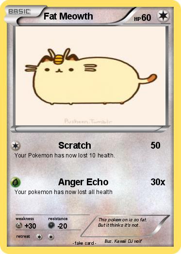 Pokémon Fat Meowth - Scratch - My Pokemon Card