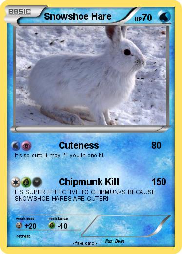 Pokémon Snowshoe Hare - Cuteness - My Pokemon Card