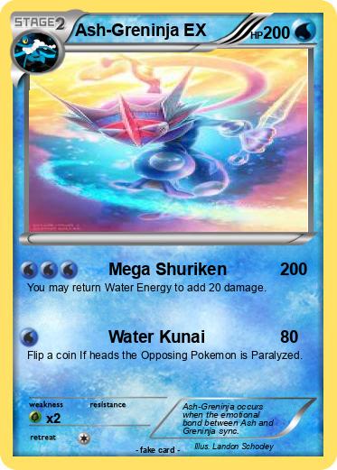 Pokémon Ash Greninja EX 123 123 - Mega Shuriken - My Pokemon Card