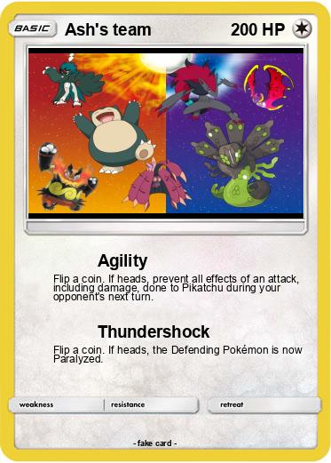 Pokémon Ash s team 11 11 - Agility - My Pokemon Card