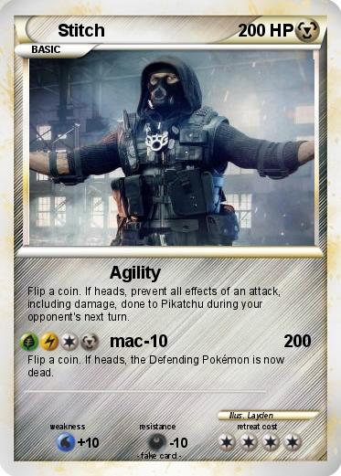 Pokémon Stitch 340 340 - Agility - My Pokemon Card