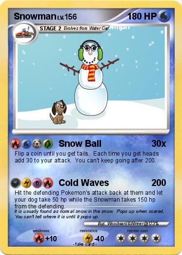 Pokémon Snowman 72 72 - Snow Ball - My Pokemon Card