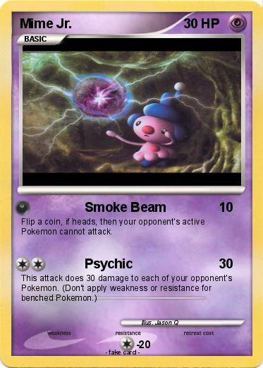 Pokémon Mime Jr 33 33 - Smoke Beam - My Pokemon Card