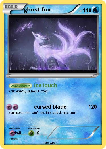 Pokémon ghost fox 2 2 - ice touch - My Pokemon Card