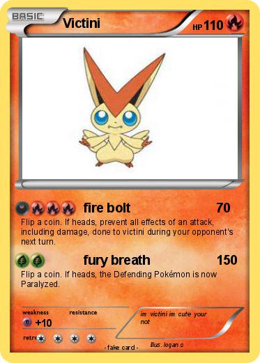 Pokémon Victini 3299 3299 - fire bolt - My Pokemon Card