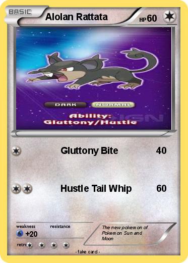 Pokémon Alolan Rattata 3 3 - Gluttony Bite - My Pokemon Card