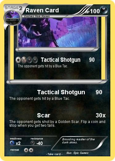 Pokémon Raven Card - Tactical Shotgun - My Pokemon Card
