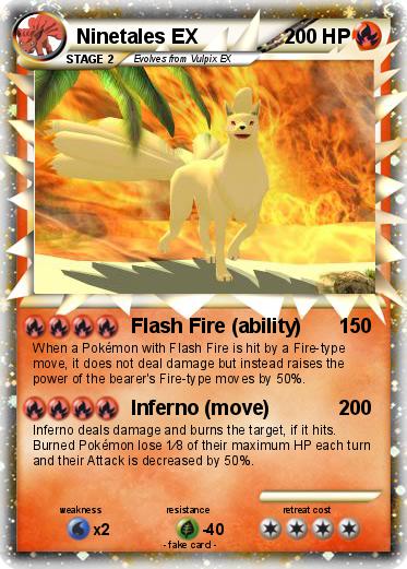 Pokémon Ninetales EX 4 4 - Flash Fire (ability) - My Pokemon Card