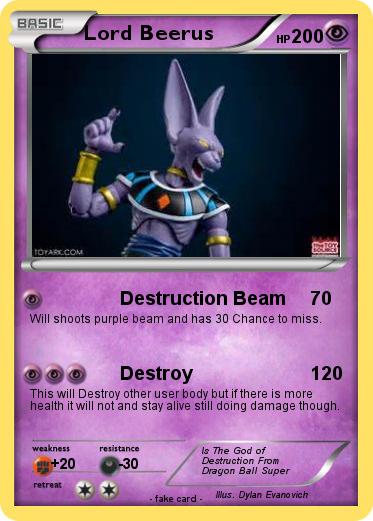 Pokémon Lord Beerus 9 9 - Destruction Beam - My Pokemon Card